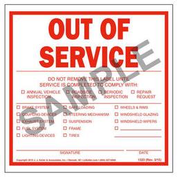 Vehicle Inspection & Maintenance Labels