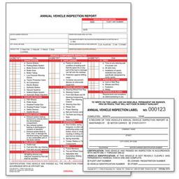 Vehicle Inspection & Maintenance Labels